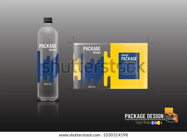 Labels Plastic Bottles Package Design Mock Stock Vector (Royalty Free ...