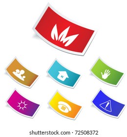 Labels Set Variety Symbols Stock Vector (Royalty Free) 72508372