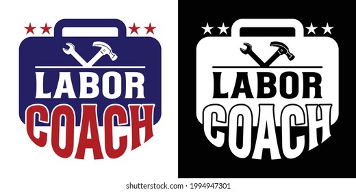 Labor Coach Printable Vector Illustration Stock Vector (Royalty Free ...