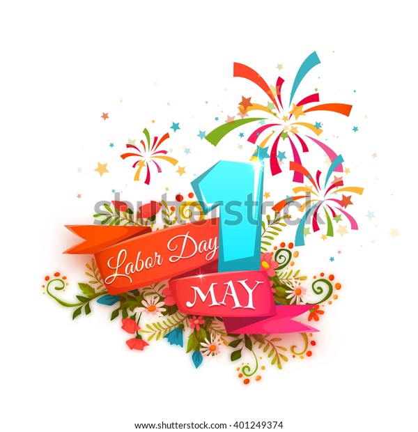 Labor Day First May Happy Holidays Stock Vector (Royalty Free ...