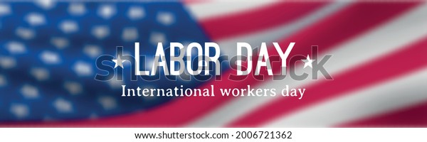 Labor Day Horizontal Banner Festive Banner Stock Vector (Royalty Free ...