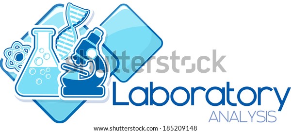 Laboratory Analysis Design Isolated On White Stock Vector (Royalty Free ...