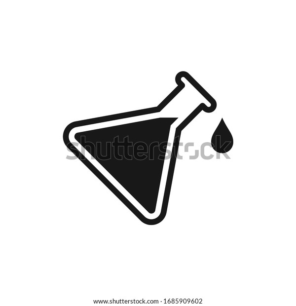 Laboratory Beaker Erlenmeyer Flask Dripping Liquid 库存矢量图（免版税）1685909602 ...