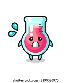 Laboratory Beaker Mascot Character Afraid Gesture Stock Vector (Royalty ...