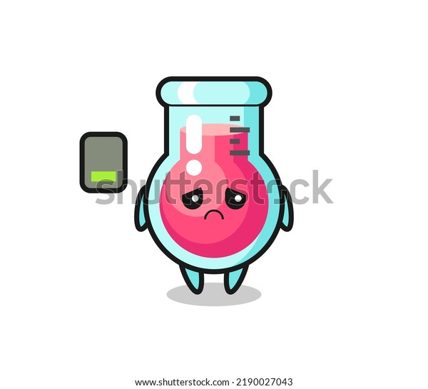 Laboratory Beaker Mascot Character Doing Tired Stock Vector (Royalty ...