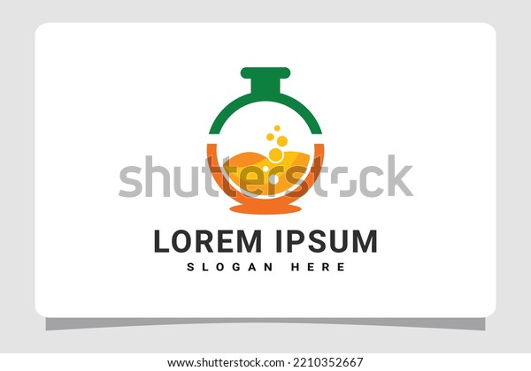 Laboratory Beakers Logo Template Design Inspiration Stock Vector ...