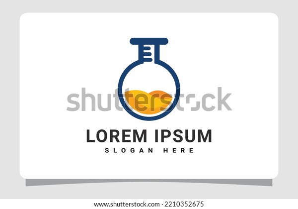 Laboratory Beakers Logo Template Design Inspiration Stock Vector ...