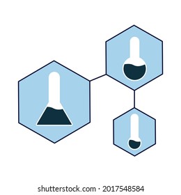 Laboratory Bottles Icons Symbol Vector Elements Stock Vector (Royalty ...
