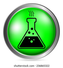 Laboratory Glass Button On White Background Stock Vector (Royalty Free ...