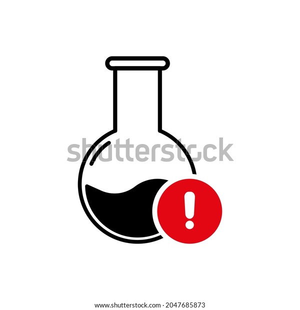 Laboratory Glassware Exclamation Mark Symbol Icon Stock Vector (Royalty ...