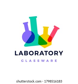Laboratory Glassware Logo Vector Icon Illustration Stock Vector ...