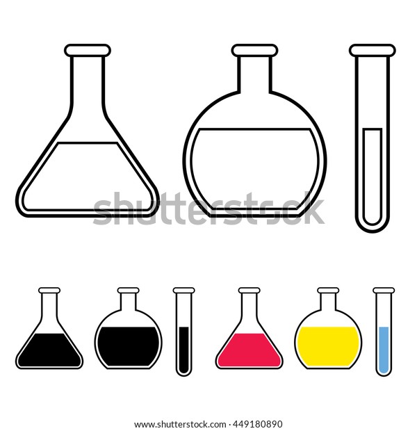 Laboratory Glassware Symbol Vector Stock Vector (Royalty Free ...