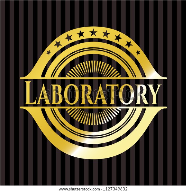 Laboratory Gold Shiny Badge Stock Vector (Royalty Free) 1127349632 ...
