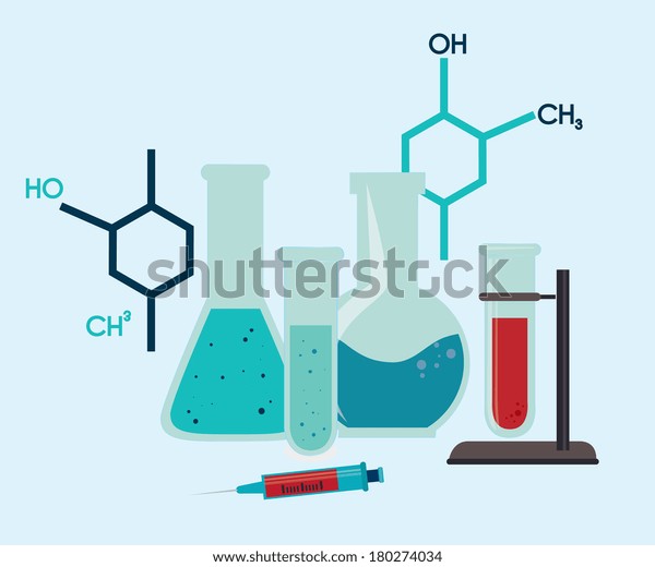 Laboratory Graphic Design Over Background Vector Stock Vector (Royalty ...