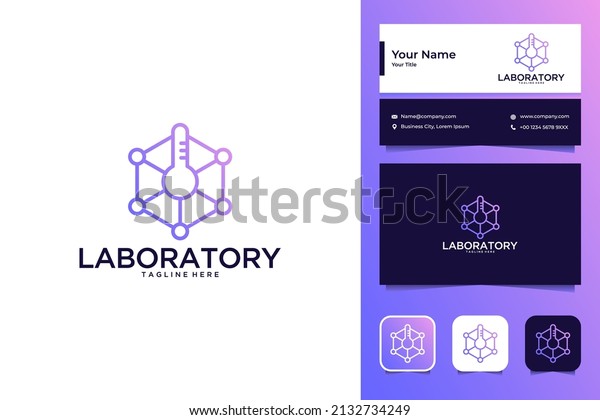 Laboratory Line Art Logo Design Business Stock Vector (Royalty Free ...