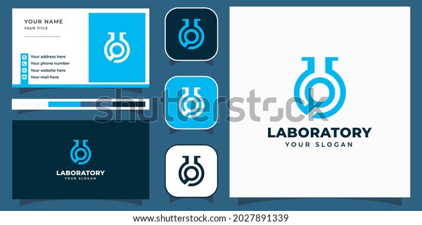 Laboratory Logo Design Vector Business Card Stock Vector (Royalty Free ...