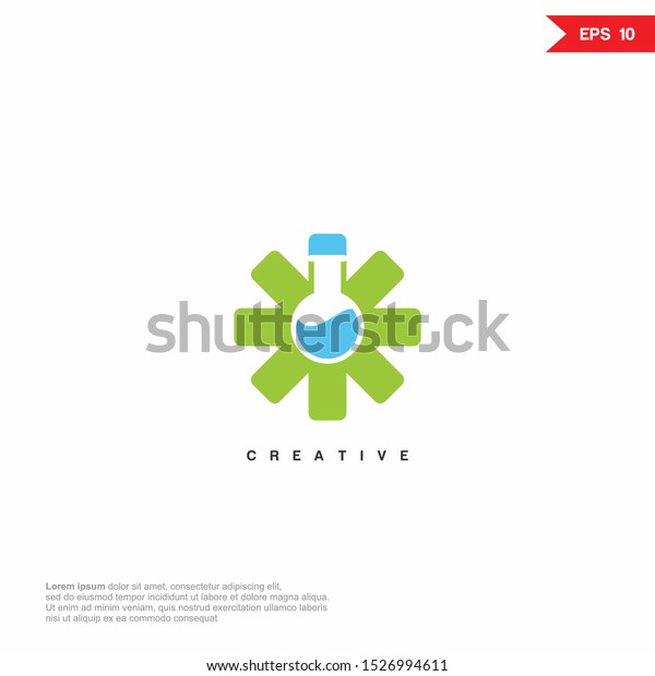 Laboratory Logo Icon Monogram Design Vector Stock Vector (Royalty Free ...