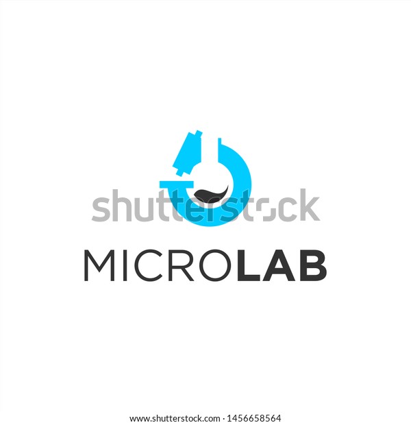 Laboratory Logo Simple Modern Blue Micro Stock Vector (Royalty Free ...