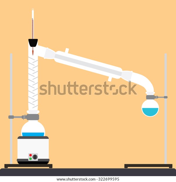 Laboratory Setup Fractional Distillation Flat Design Stock Vector ...