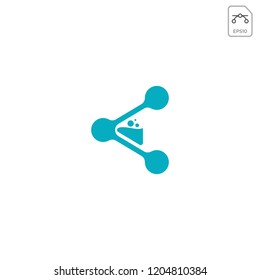 Laboratory Sharing Icon Logo Template Vector Stock Vector (Royalty Free ...