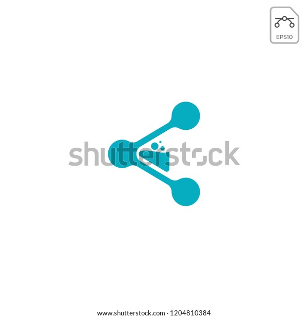 Laboratory Sharing Icon Logo Template Vector Stock Vector (Royalty Free ...