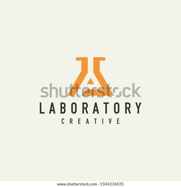 Laboratory Tube Logo Vector Design On Stock Vector (Royalty Free ...