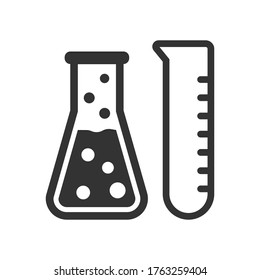 Laboratory Tubes Icon Vector Graphics Stock Vector (Royalty Free ...