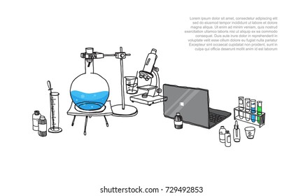 Laboratory Vector Handdrawn Sketch Stock Vector (Royalty Free ...