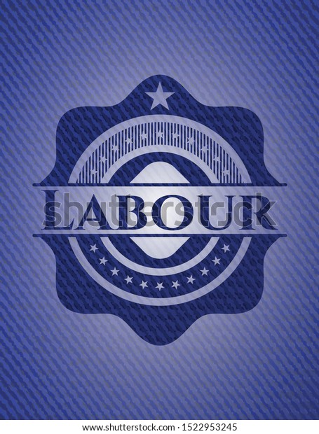 Labour Badge Denim Texture Vector Illustration Stock Vector (Royalty ...