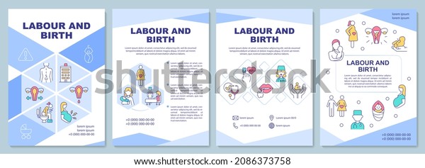 Labour Birth Brochure Template Cervix Dilation Stock Vector (Royalty ...