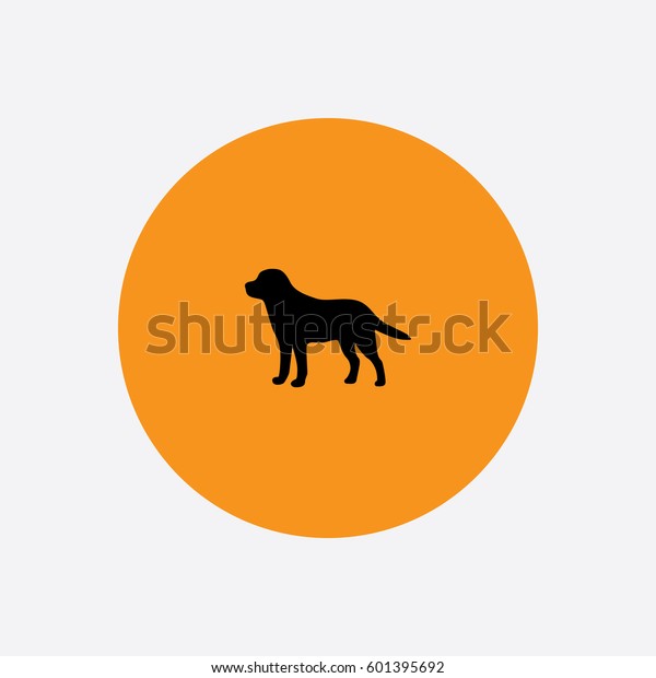 Labrador Icon Silhouette Vector Illustration Stock Vector (Royalty Free ...