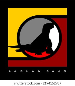Labuan Bajo Island Vector Template Graphic Stock Vector (Royalty Free ...