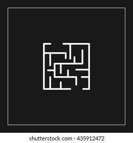 Labyrinth Icon Labyrinth Sign Stock Vector (Royalty Free) 435912472 ...