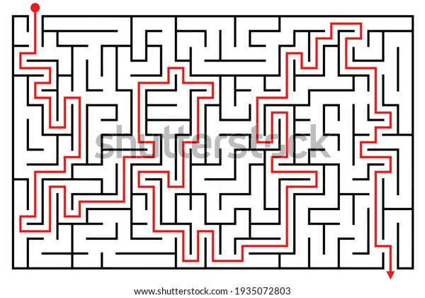 Labyrinth Illustration Isolated On White Stock Vector (Royalty Free ...