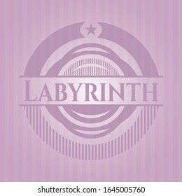 Labyrinth Pink Emblem Vector Illustration Detailed Stock Vector ...