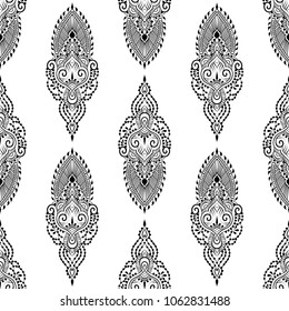 Traditional Seamless Indian Pattern Stock Vector (Royalty Free) 1056374546
