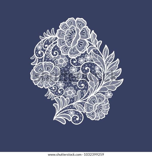 Lace Flowers Decoration Element Stock Vector (Royalty Free) 1032399259 ...