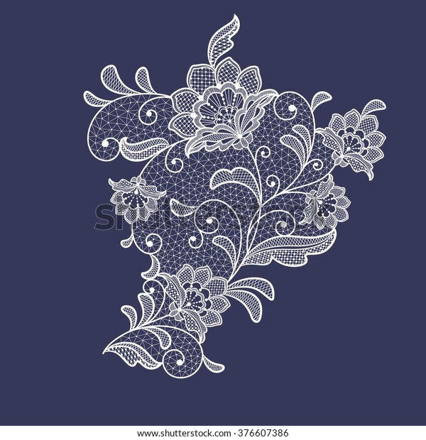 Lace Flowers Decoration Element Stock Vector (Royalty Free) 376607386