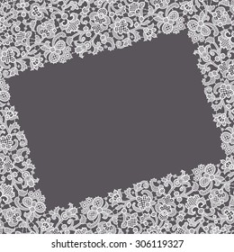 Lace Frame Stock Vector (Royalty Free) 306119327 | Shutterstock