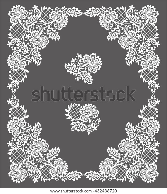 Lace Frame Clip Art Stock Vector (Royalty Free) 432436720 | Shutterstock