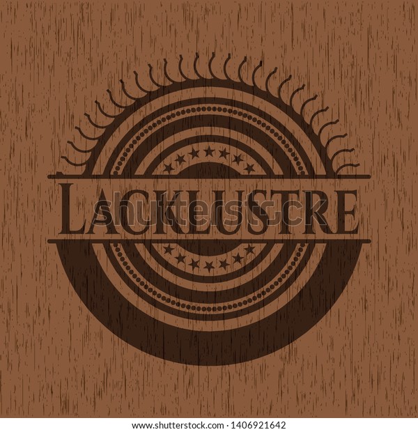 Lacklustre Realistic Wooden Emblem Vector Illustration: vetor stock ...