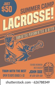 Lacrosse Flyer Template Summer Camp Stock Vector (Royalty Free ...