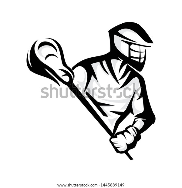 Lacrosse Player Vector Logo Illustration Stock Vector (Royalty Free ...