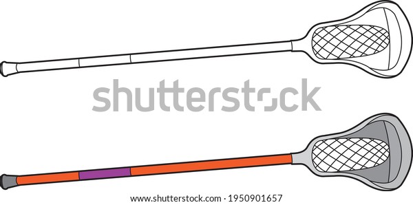 Lacrosse Stick Vector Drawings Cartoon Vector Stock Vector (Royalty ...