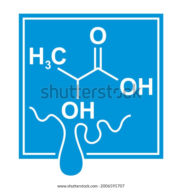 Lactic Acid Icon Square Formula Milk Stock Vector (Royalty Free ...