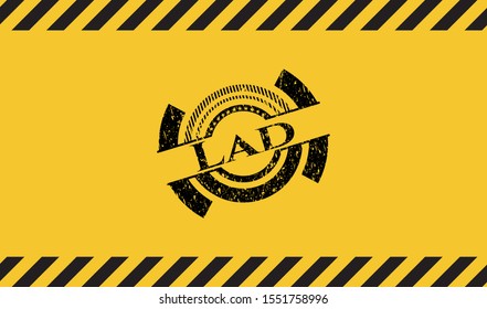 Lad Inside Warning Sign Black Grunge Stock Vector (Royalty Free ...