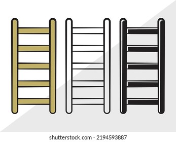 Ladder Clipart Svg Printable Vector Illustration Stock Vector (Royalty ...