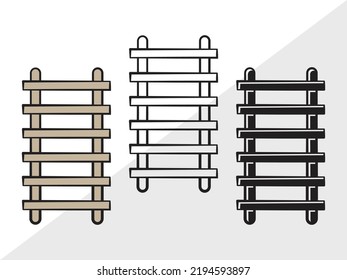 Ladder Clipart Svg Printable Vector Illustration Stock Vector (Royalty ...