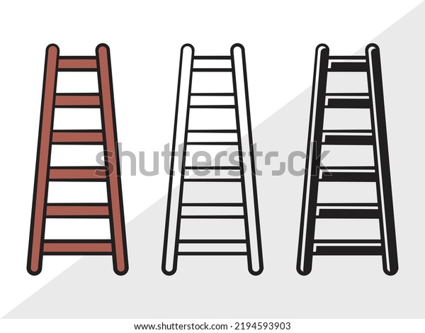 Ladder Clipart Svg Printable Vector Illustration Stock Vector (Royalty ...
