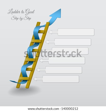 Ladder Goal Step By Step Workflow Stock Vector (Royalty Free) 140000212 ...